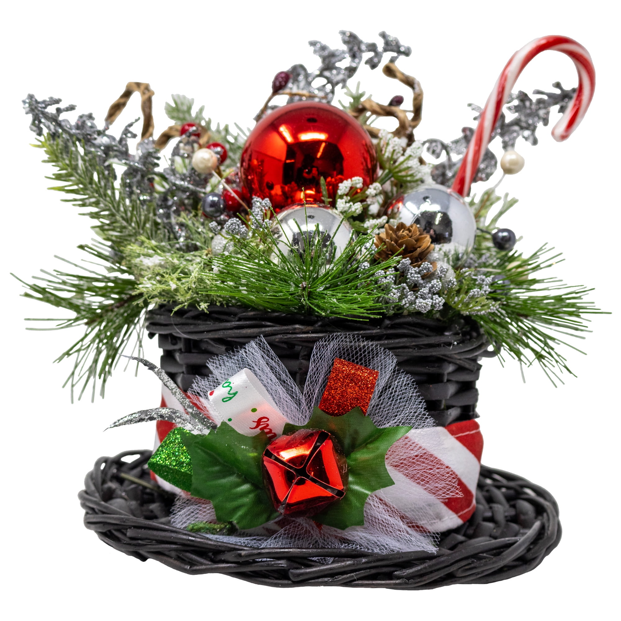 Snowman's Hat Christmas Floral Arrangement - Walmart.com
