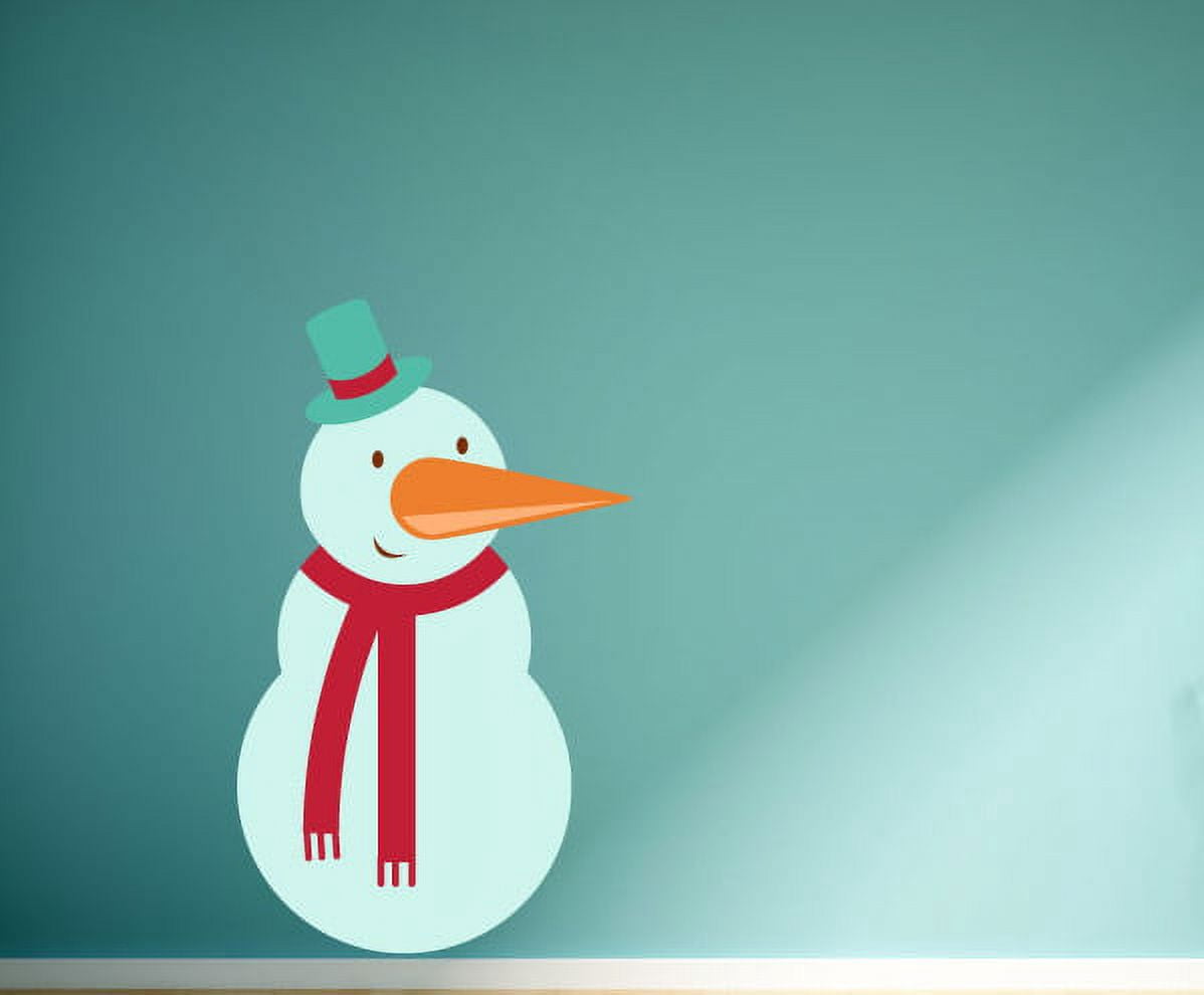 Snowman with Big Nose Wall Decal - Vinyl Sticker - Car Sticker ...