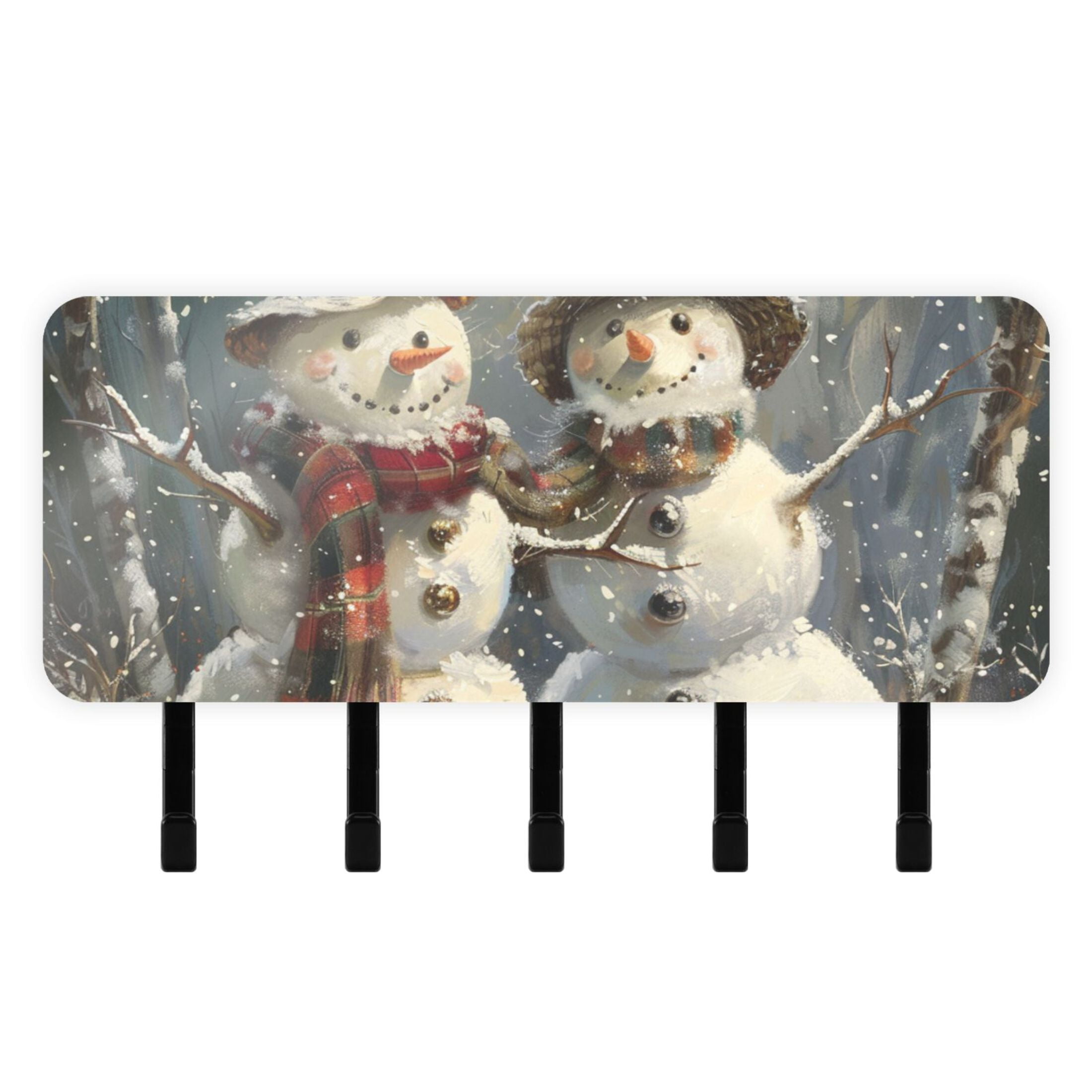 Snowmans Grey Key Holder for Wall Mail Holder Organizer with 5 Key ...
