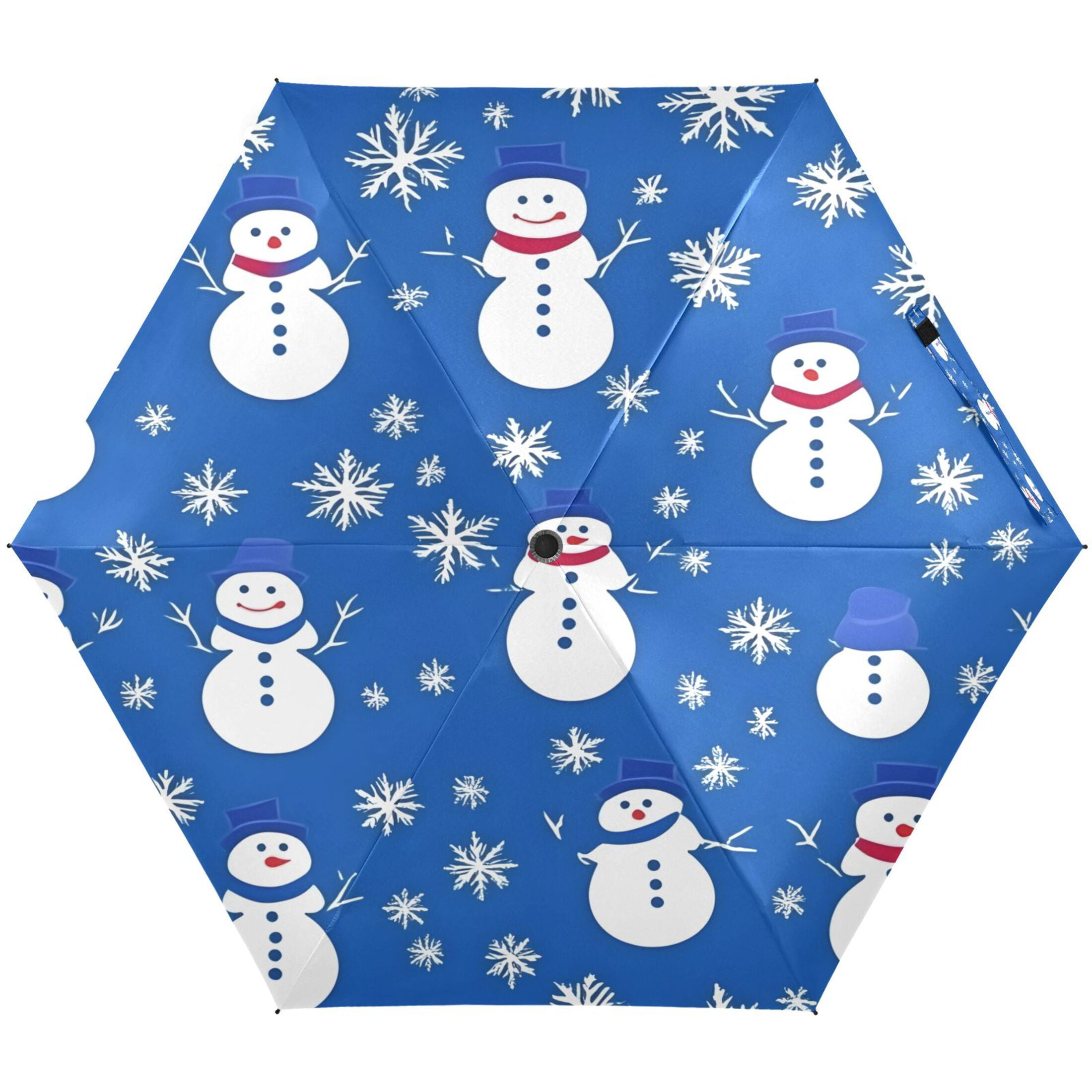 Snowmen and Snowflakes Umbrellas for Sun Auto Open Close UV50 ...