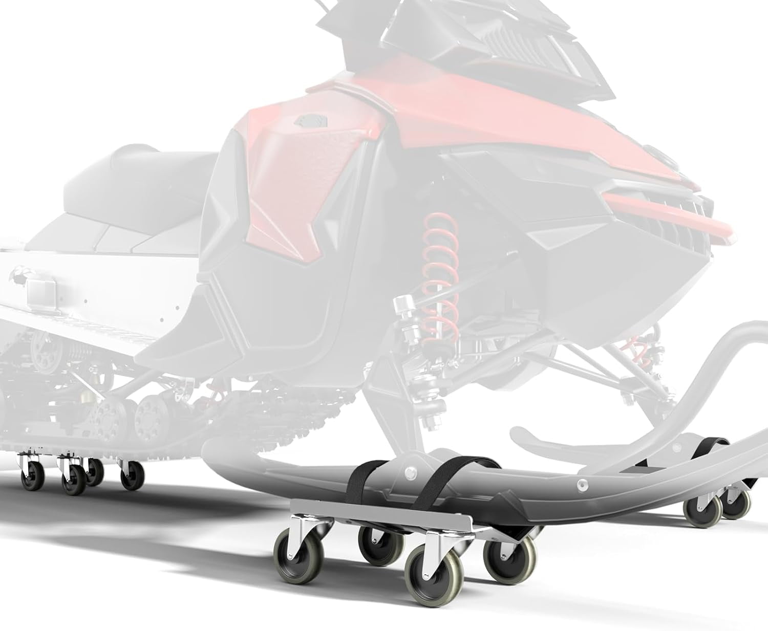 Snowmobile Dolly Sets Heavy Duty V-Slide with 3" PP/TPR Swivel Casters ...