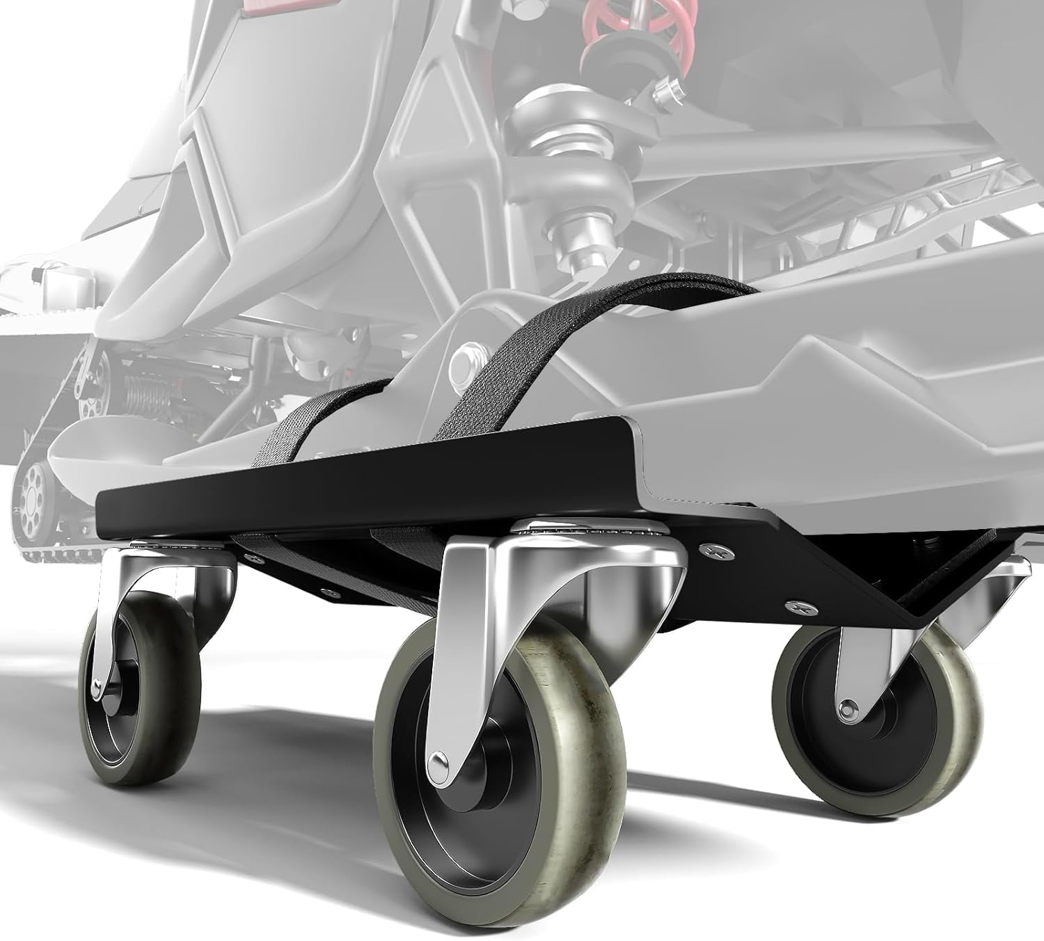 Snowmobile Dolly Sets Heavy Duty V-Slide with 3" PP/TPR Swivel Casters ...