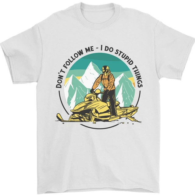 Snowmobile Dont Follow Me Funny T-Shirt - Walmart.com