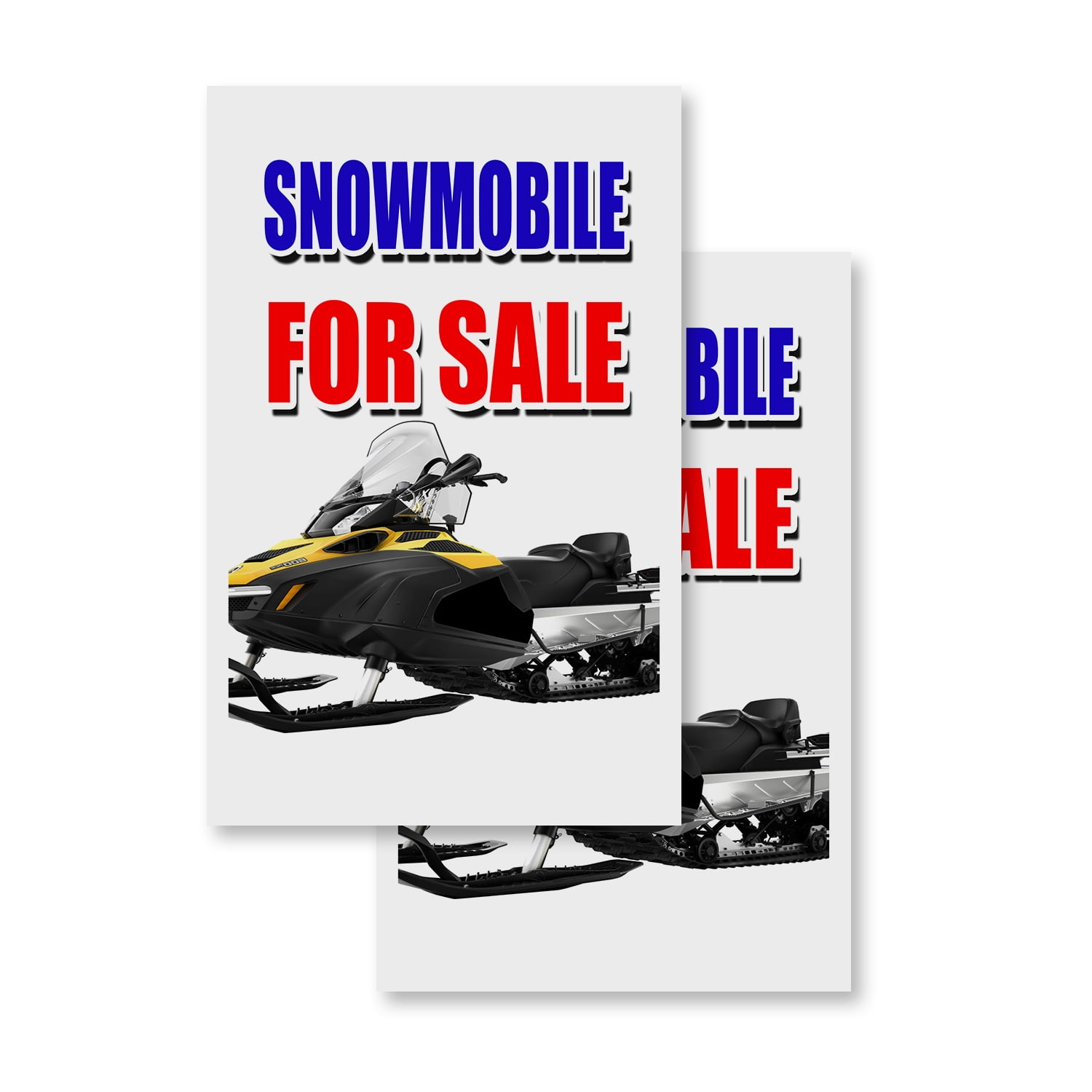 Snowmobile For Sale (2-PACK) 24" x 36" Vinyl Decals | Sign Insert Peel ...