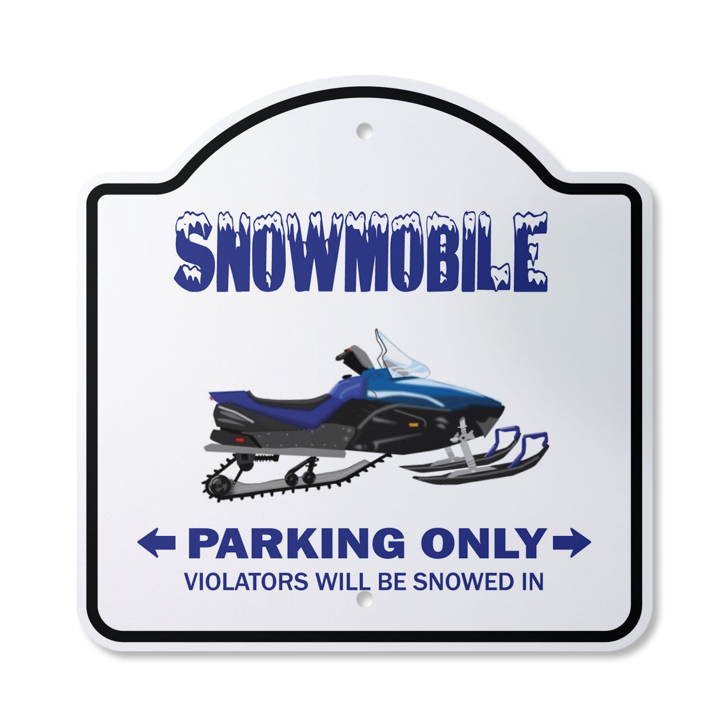 Snowmobile Parking 10” x 10” Sign | Indoor/Outdoor Plastic ...