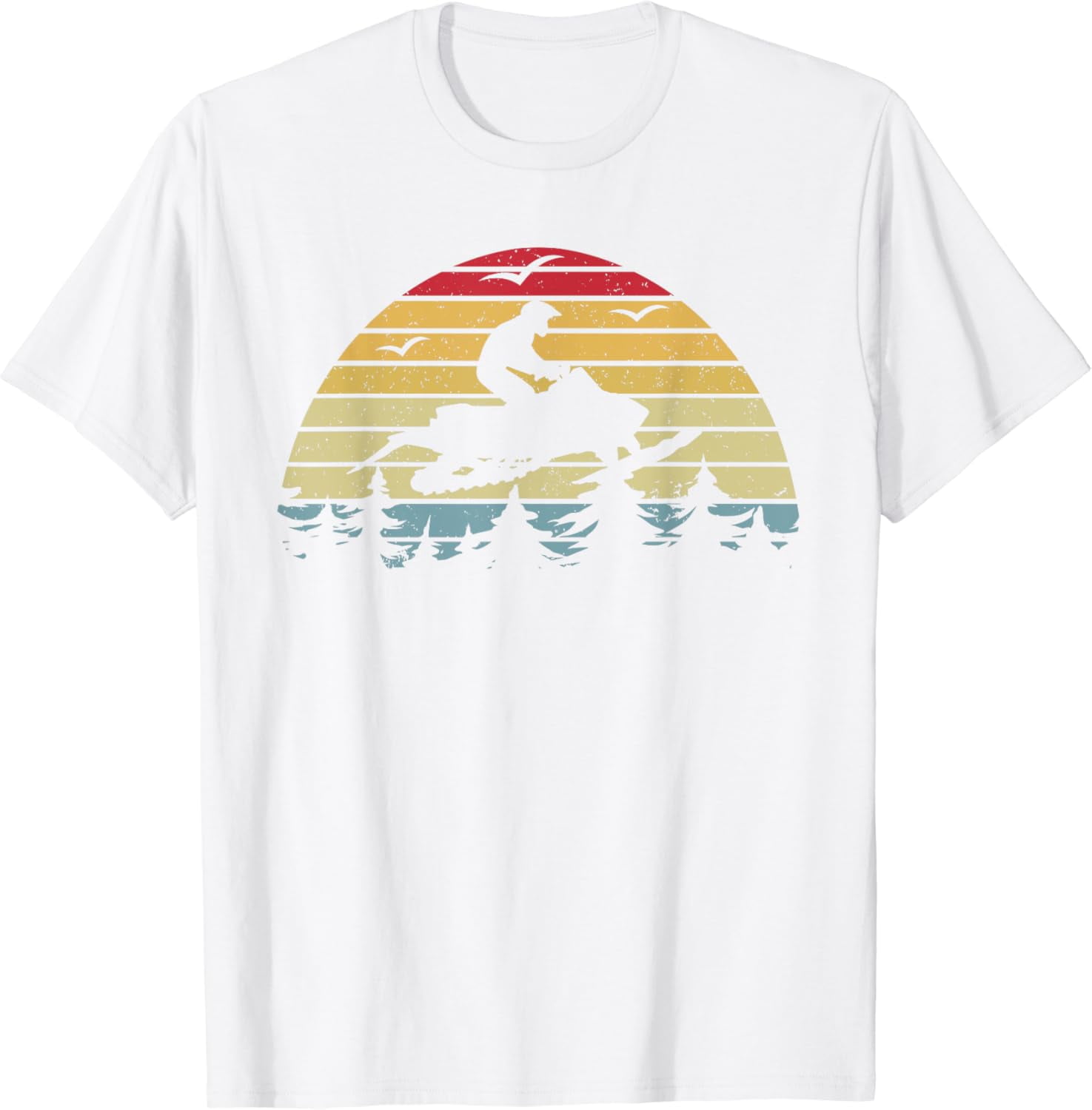 Snowmobile Retro Snowmobile Mountain Snowmobiling T-Shirt - Walmart.com