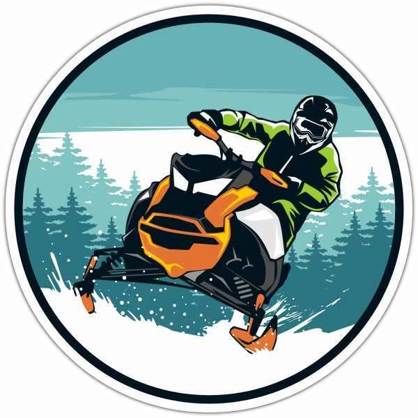 Snowmobile Rider Racing Extreme Sport Car Stickerphone Decal Water ...