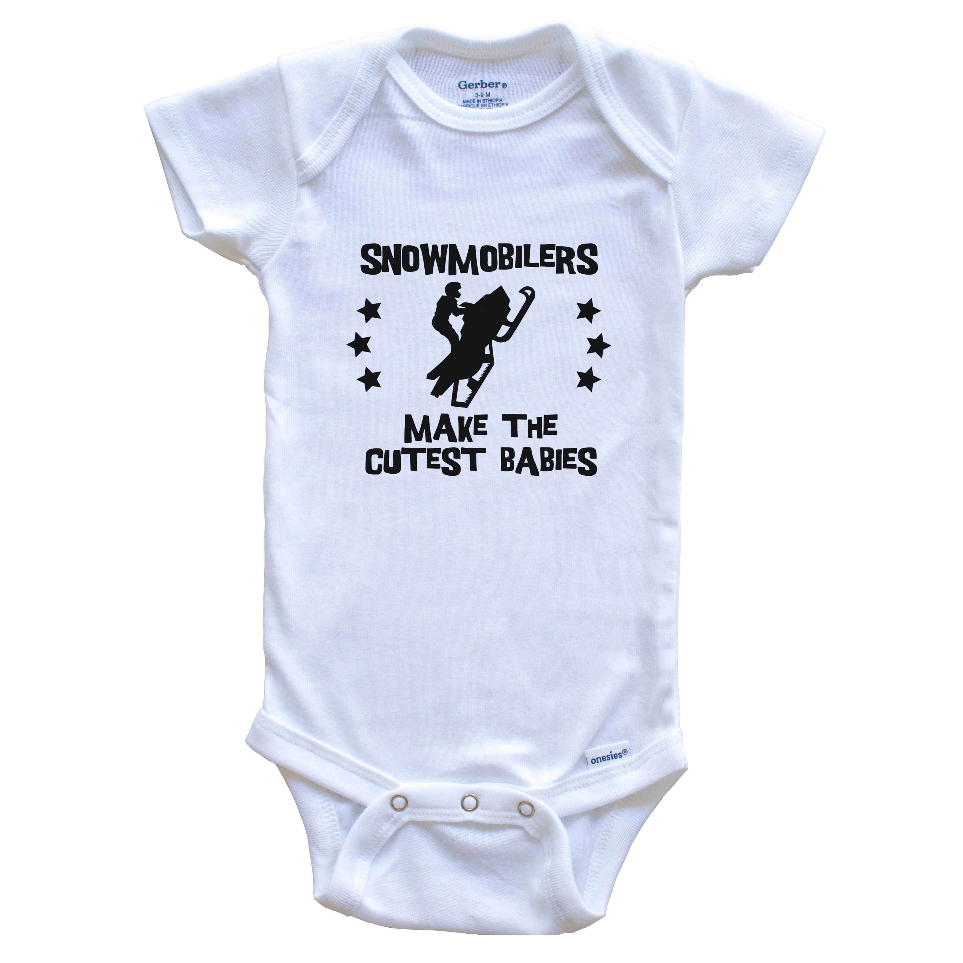 Snowmobilers Make The Cutest Babies Funny Snowmobiling Baby Bodysuit ...