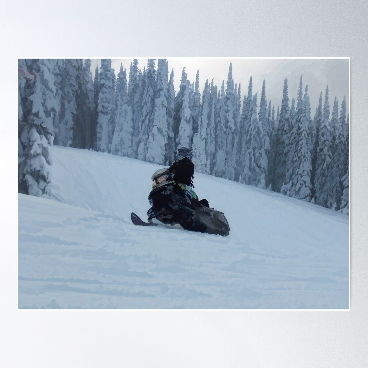 Snowmobiling Fool - Snowmobiler Poster Wall Art, Modern Wall Decor For ...