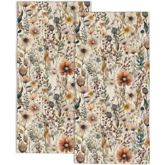 Snowmolle Vintage Flowers Hand Towels for Bathroom, Floral Hand Towel ...