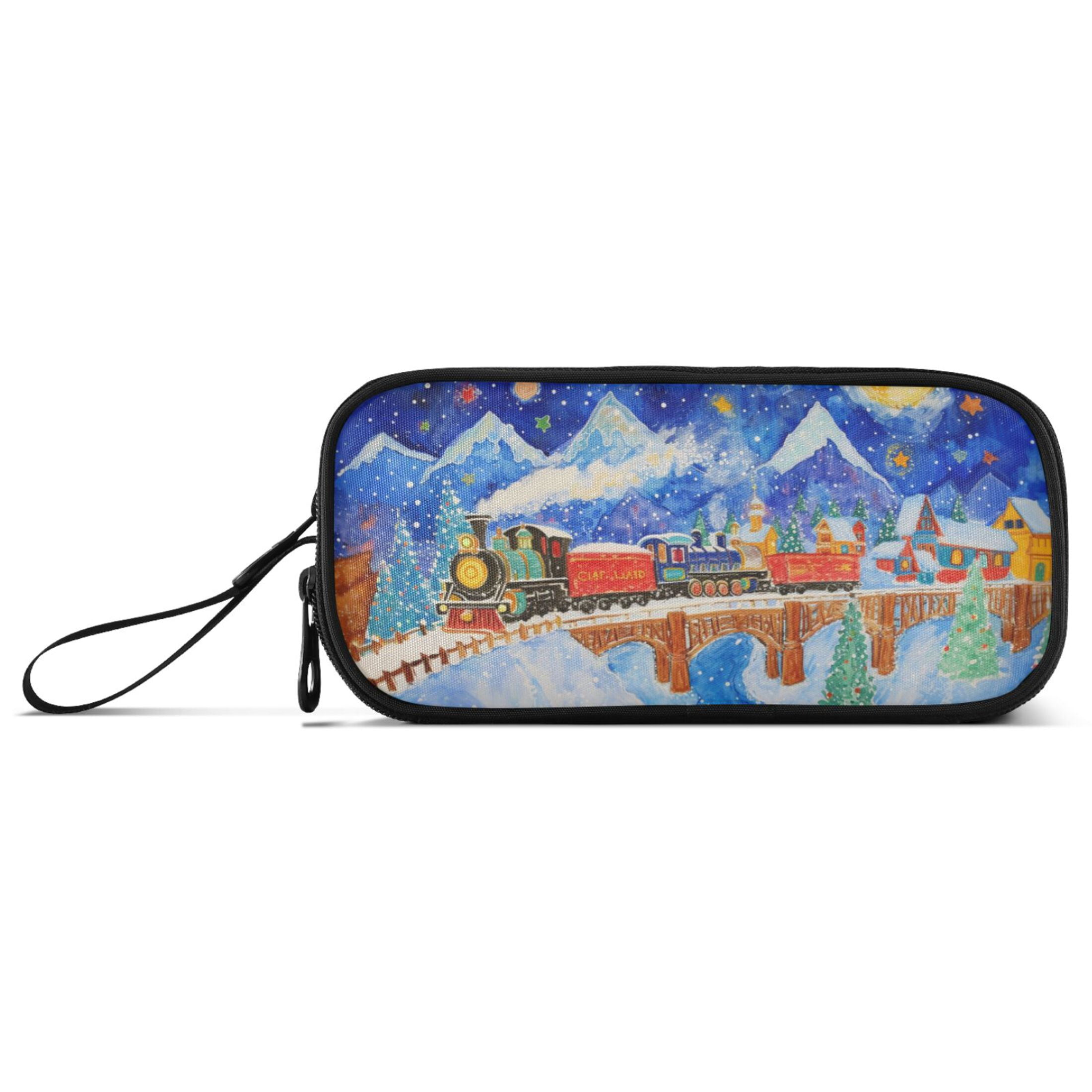 Snowpiercer Railway Snow Mountains Moon Stars Winter Pencil Case ...