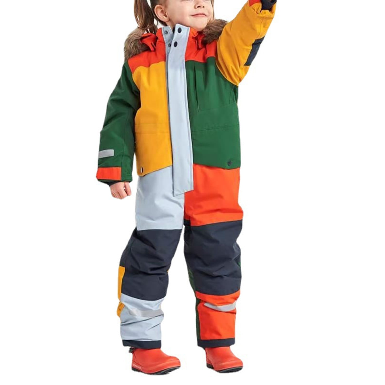 Snowsuit Children's Boys Girls Ski Suit Thermal Ski Overall Winter Warm ...