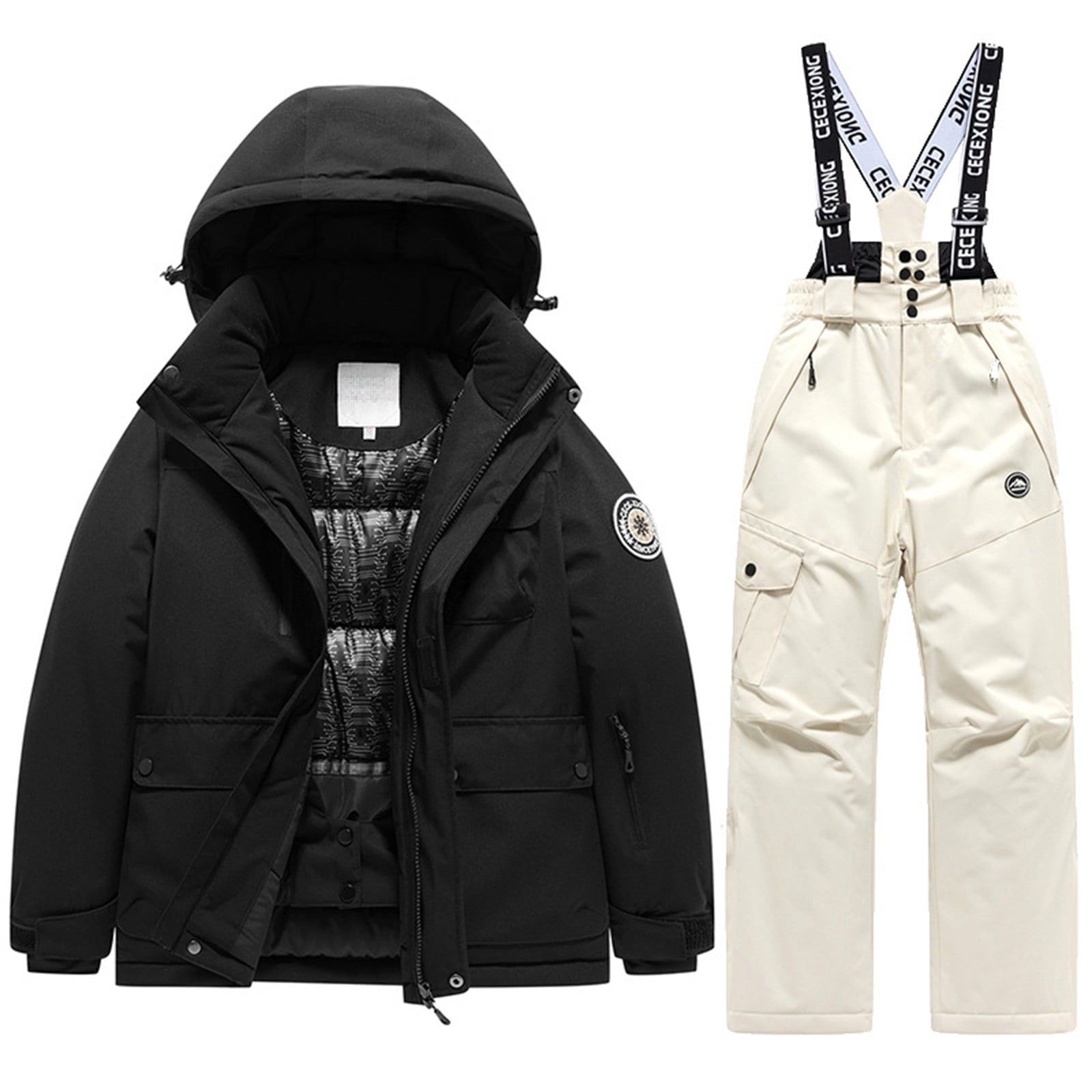 Snowsuits for Girls Two-piece Warm Windproof Teen Ski Jacket and Girls ...