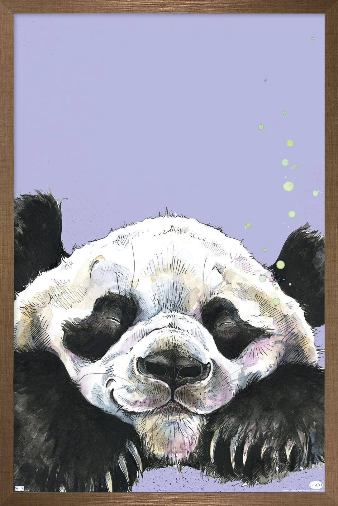 Snowtap - Panda Photobomb Wall Poster, 22.375" x 34" Framed - Walmart.com