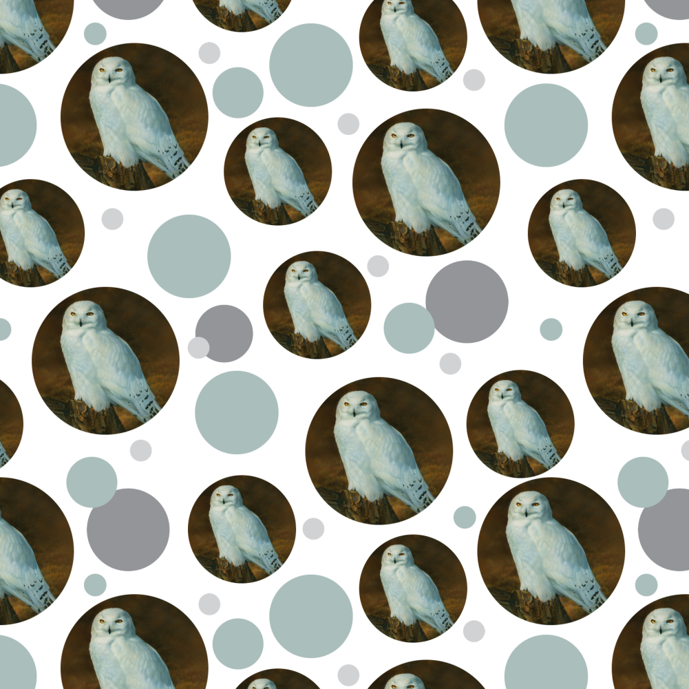 Snowy Arctic Owl on Tree Stump Premium Gift Wrap Wrapping Paper Roll ...