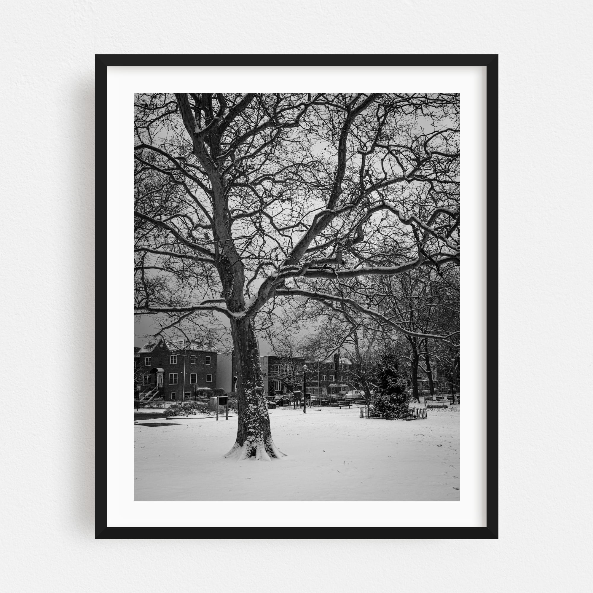 Snowy Astoria Park B&W - Queens New York Photography Black and White ...