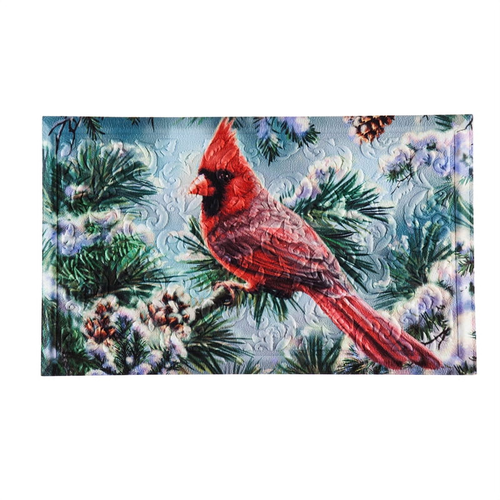 Snowy Cardinal Embossed Floor Mat - Walmart.com