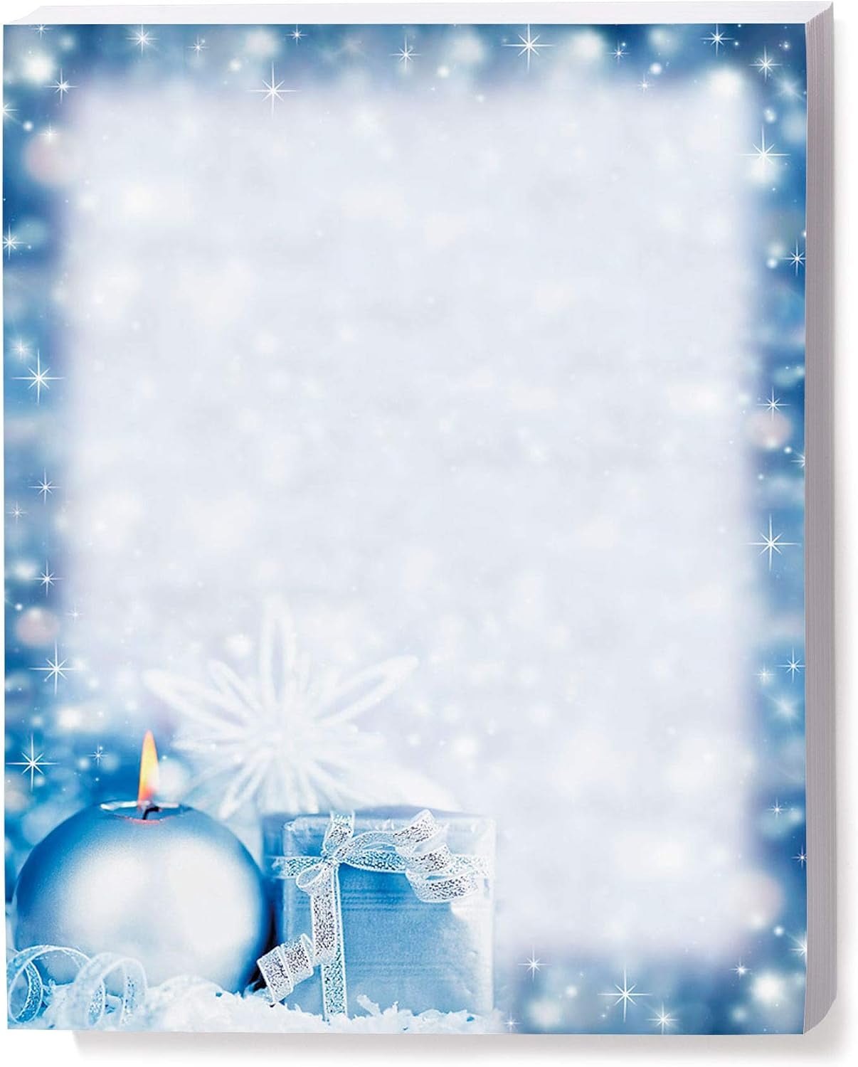 Snowy Christmas Winter Holiday Theme Stationery, Border Paper ...