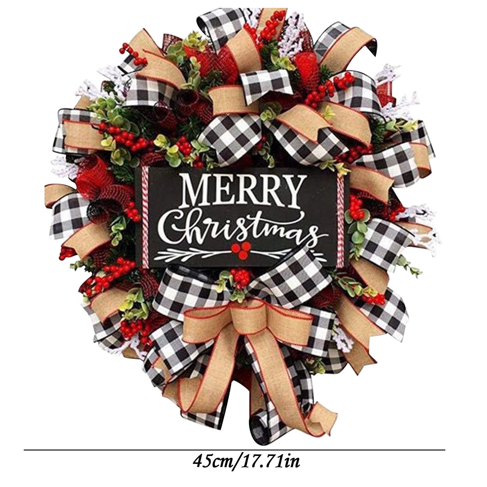 Battery Powered Christmas Decoration JOYWU LED Christmas Wreath ...