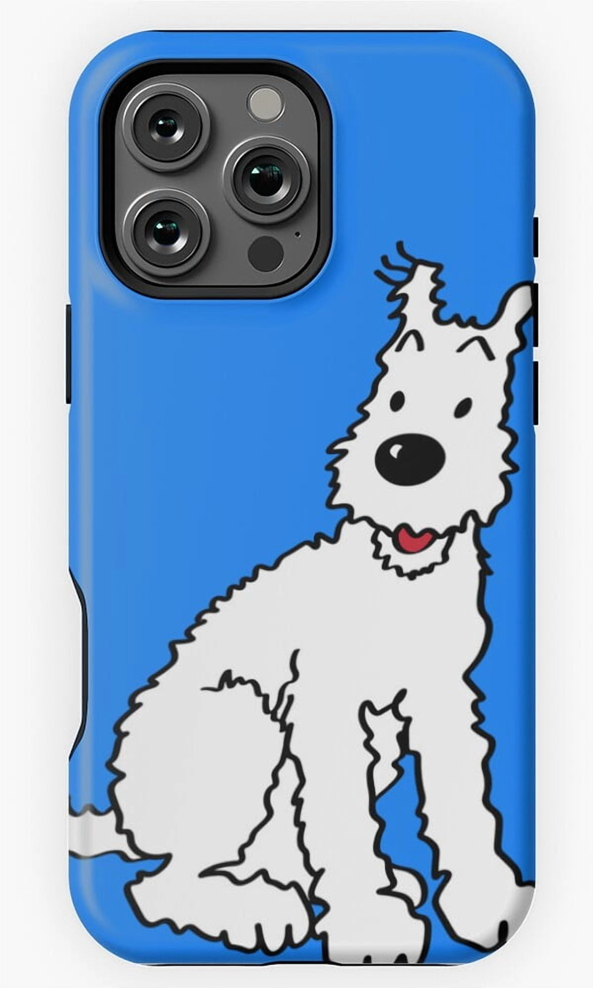 Snowy Dog Tintin Inspired Cartoon Sticker iPhone 11–16 Pro Max ...