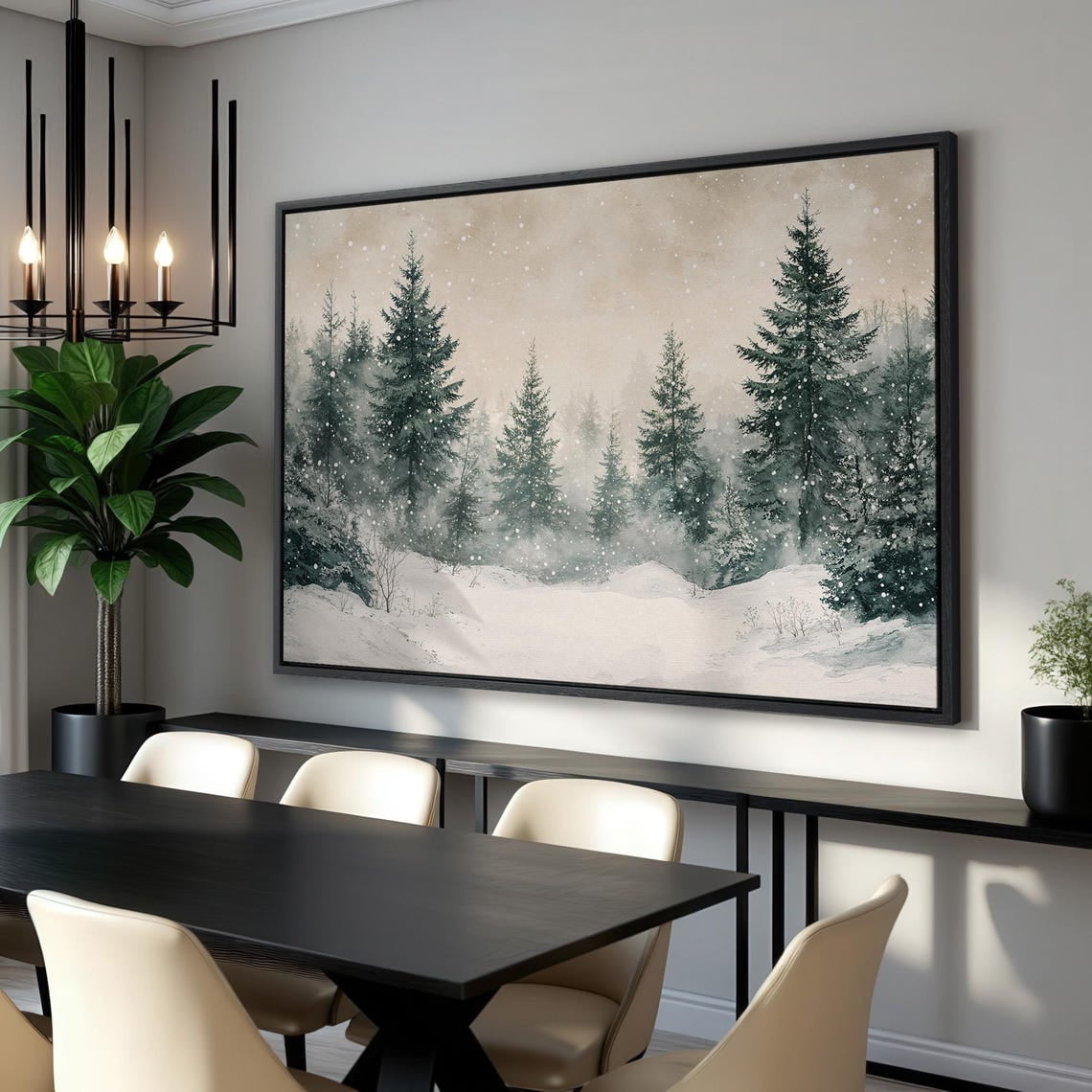 Snowy Forest Landscape - Poster, Ready To Hang, Winter Wall Art, Snow ...