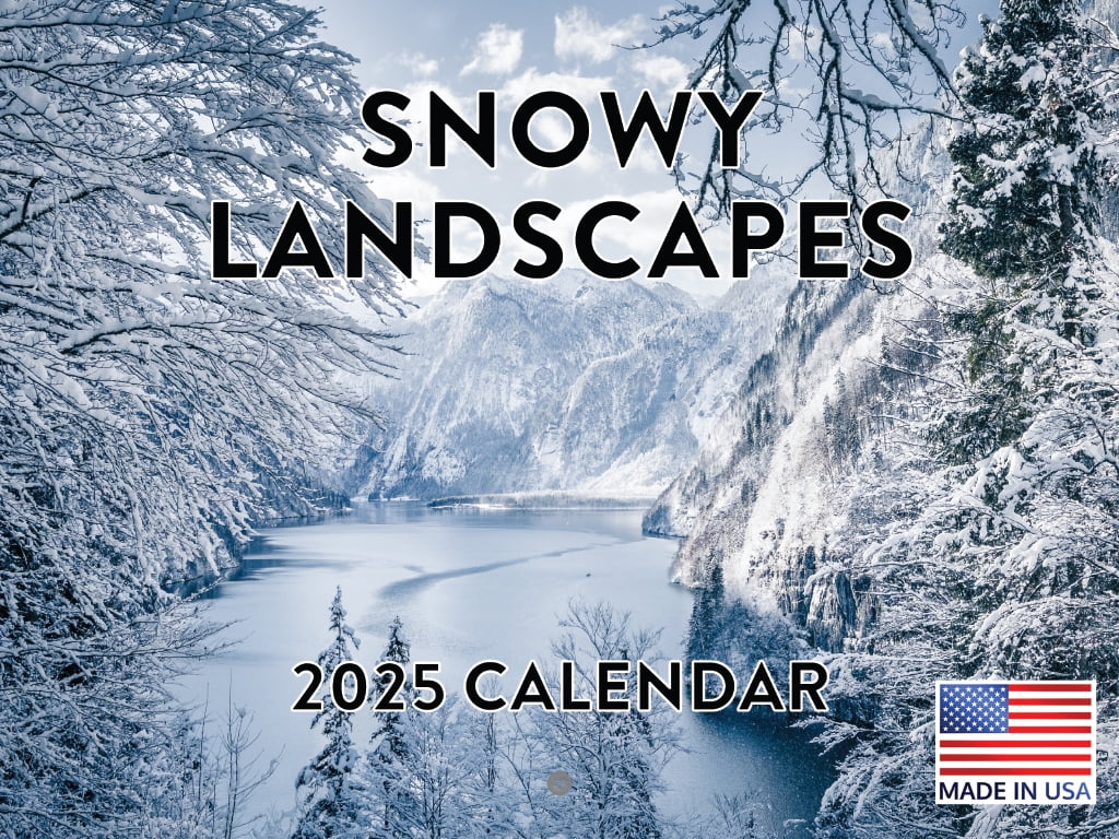 Snowy Landscape Calendar 2025 Snow Monthly Wall Calender 12 Month ...