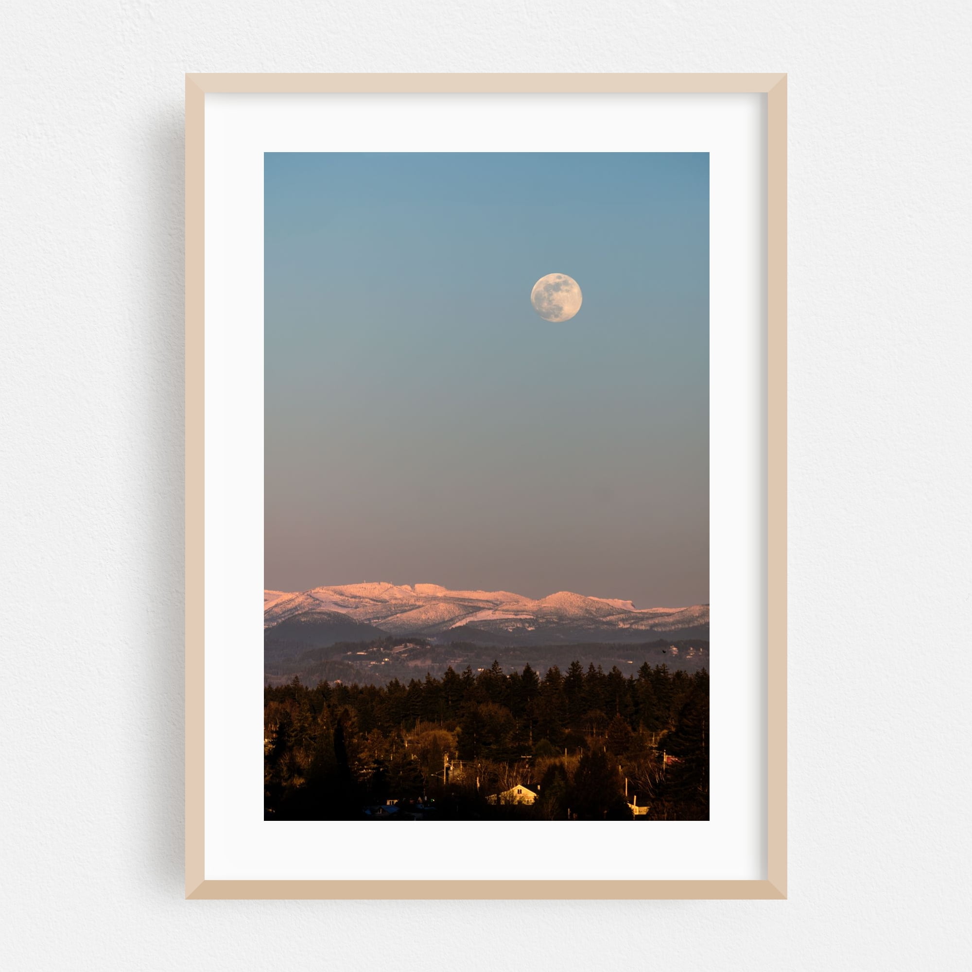 Snowy Moonscape - Photography Moon Landscape Night Sky Mountain Scenic ...