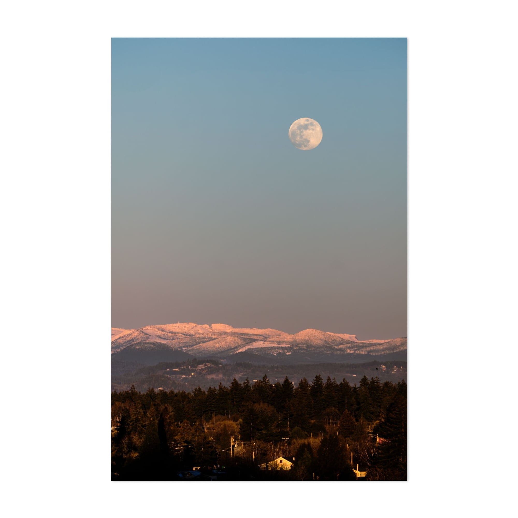 Snowy Moonscape - Photography Moon Landscape Night Sky Mountain Scenic ...
