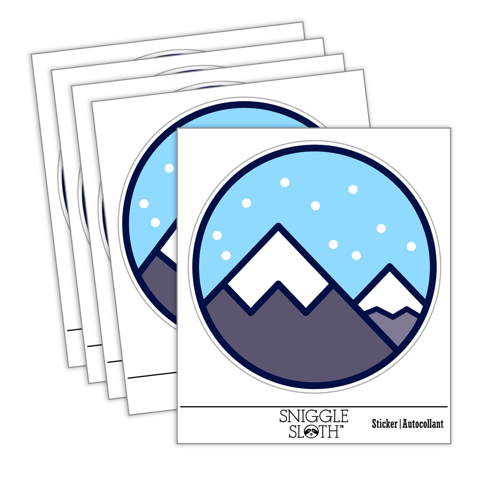 Snowy Mountainscape Car Window Bumper Water Bottle Phone Tablet Laptop ...