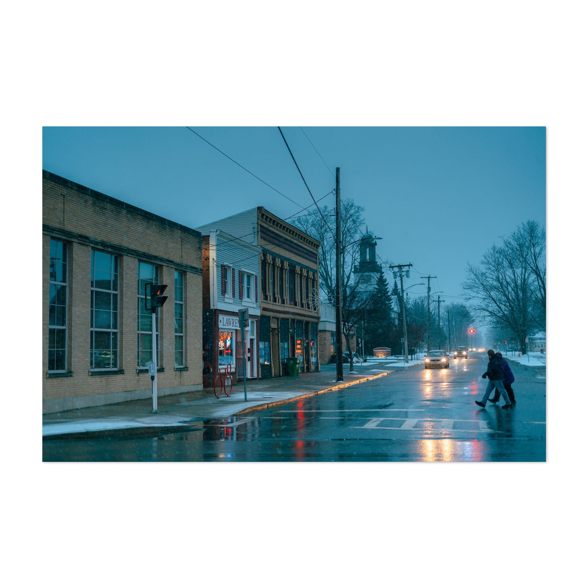 Snowy Night in Springville 01 - Springville New York Photography Winter ...