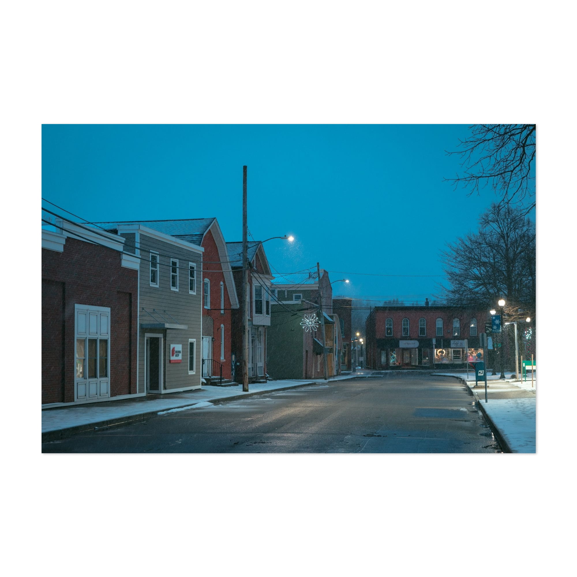 Snowy Night in Springville 02 - Springville New York Photography Winter ...