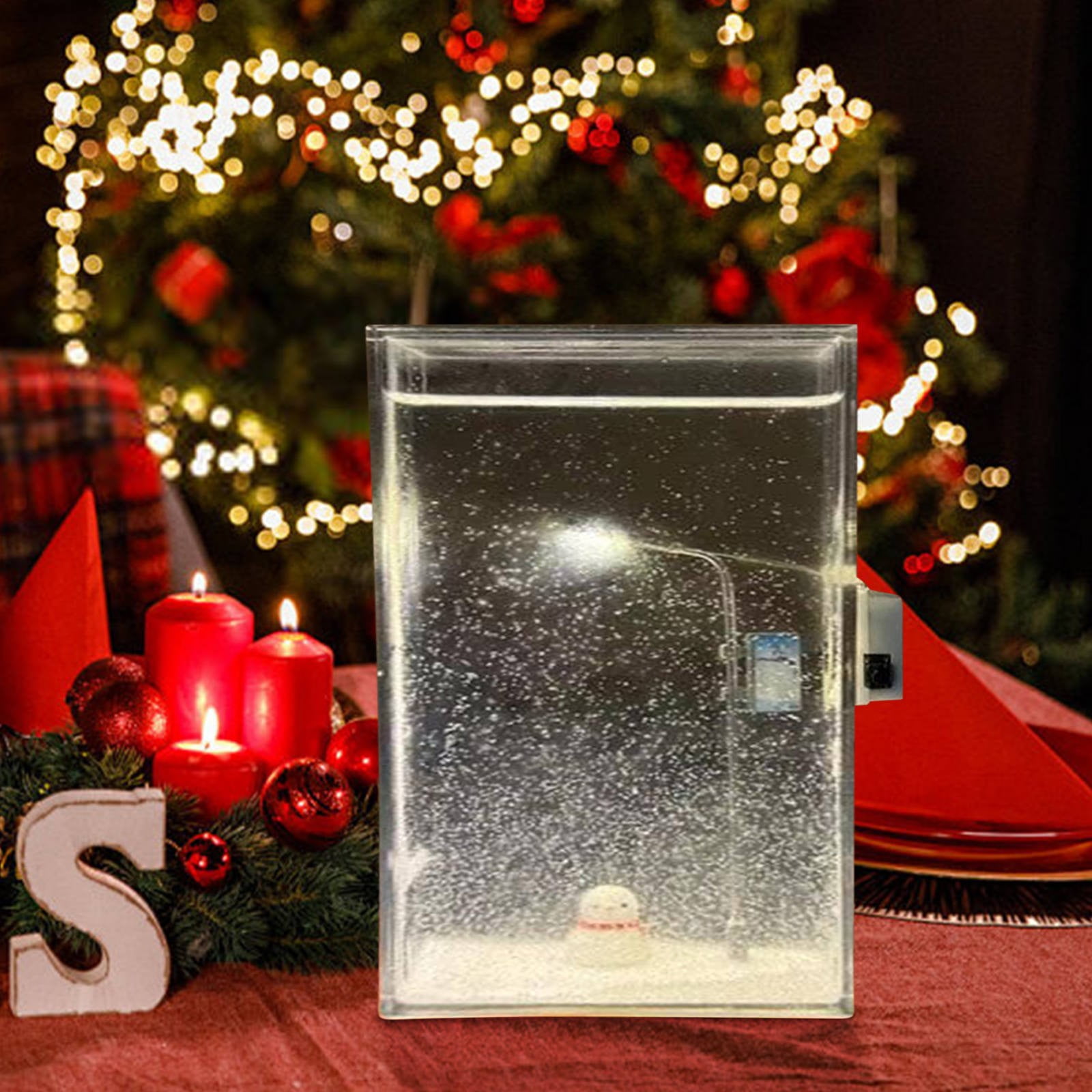 Snowy Night Street Lamp DIY Materials Street Flowing Lamp Snow Night ...