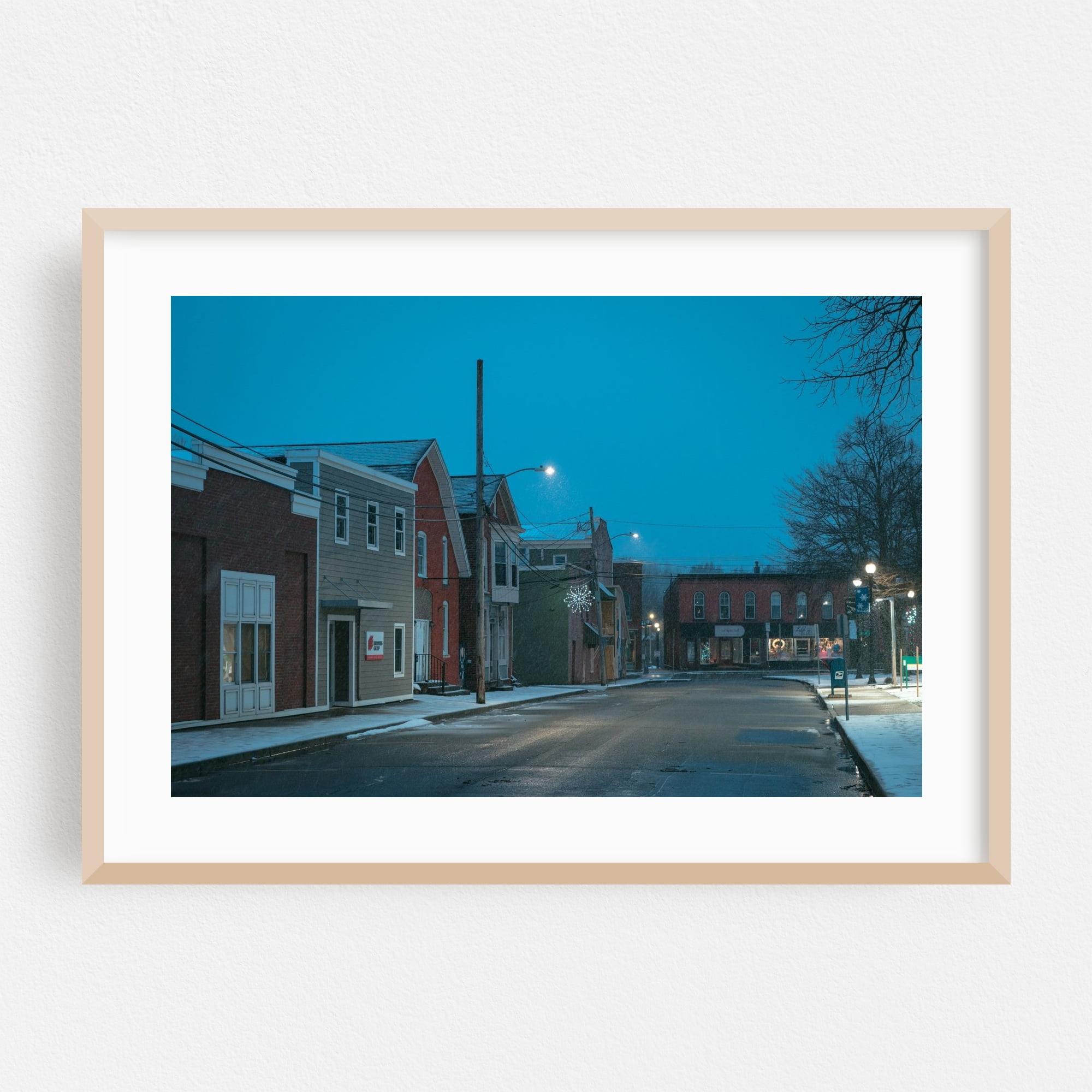 Snowy Night in Springville 02 - Springville New York Photography Oak ...
