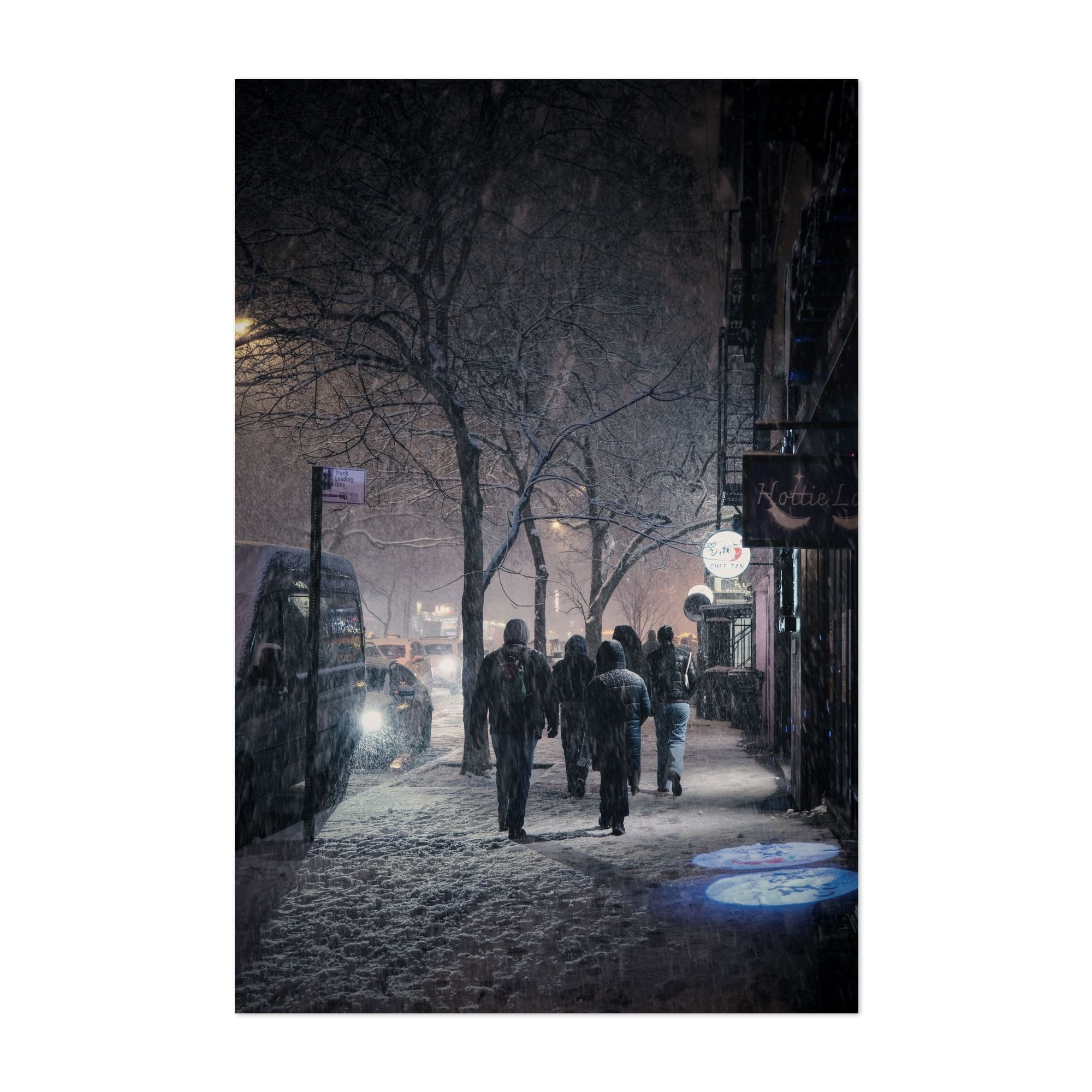 Snowy Night on St. Marks Place - Manhattan New York Photography Snow ...