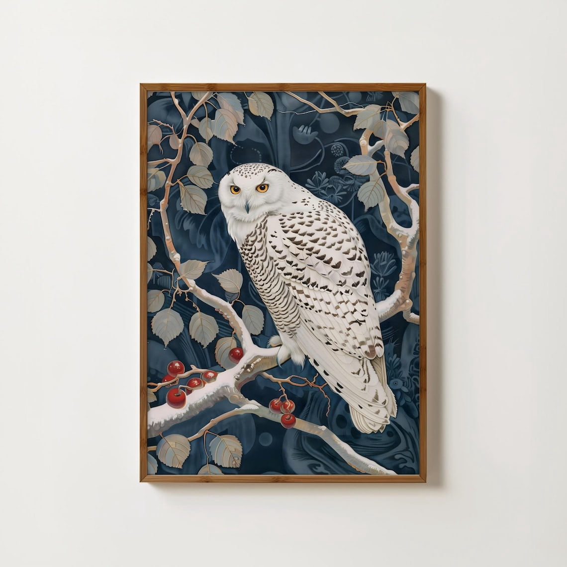 Snowy Owl Print Vintage Owl Antique Bird Prints Owl Illustration Dark ...