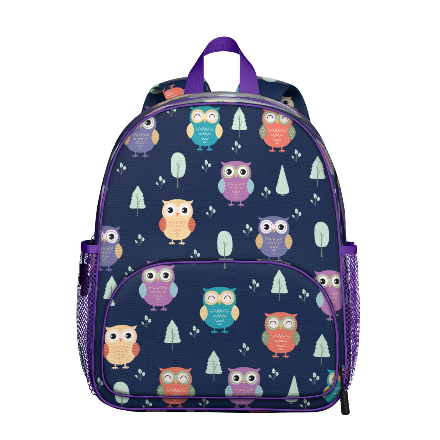 Snowy Owl Student Backpack – Big Eyes Owl Cartoon Pattern With Cute ...