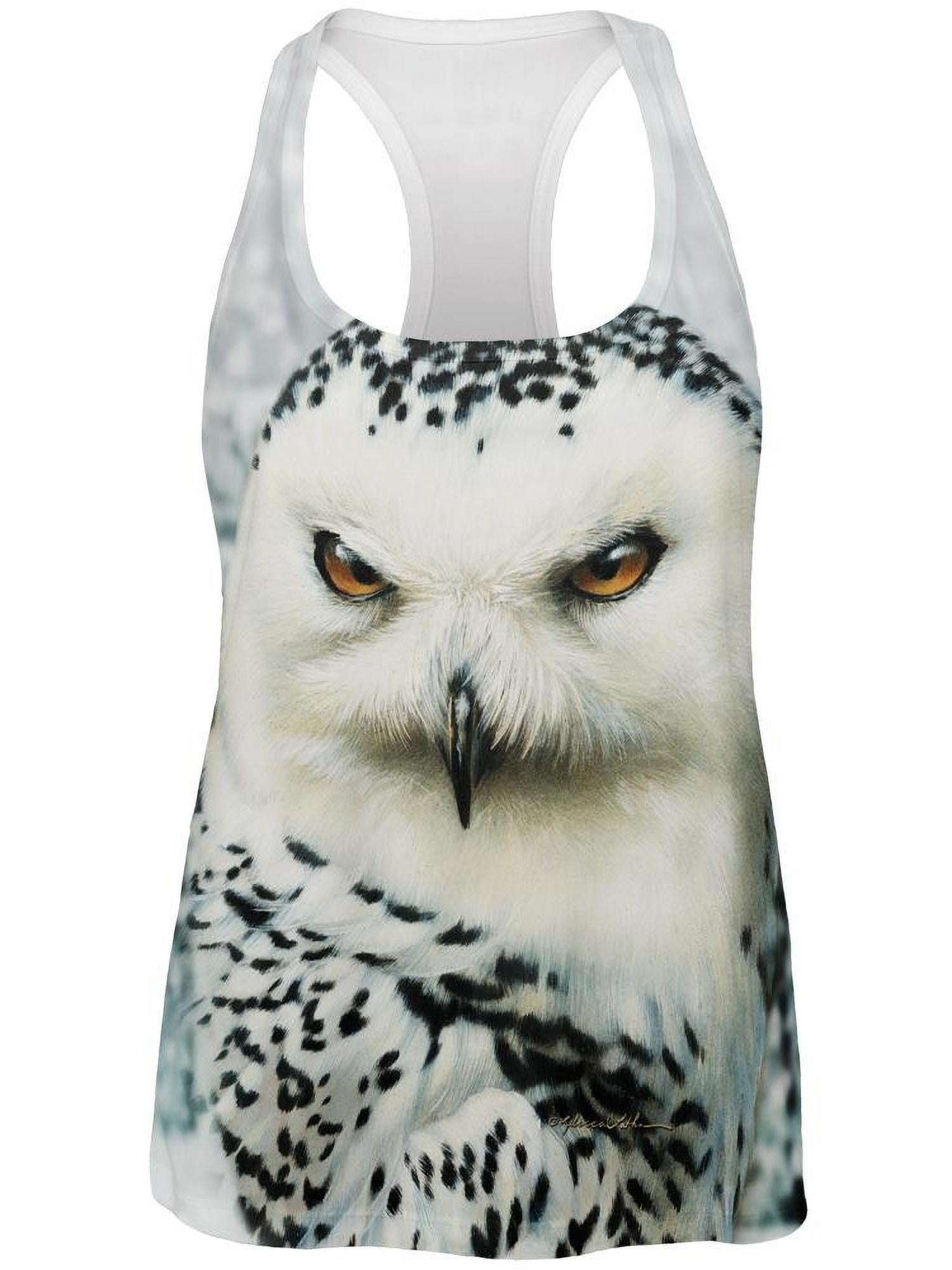 Snowy Owl of Winter All Over Womens Work Out Tank Top - Large - Walmart.com