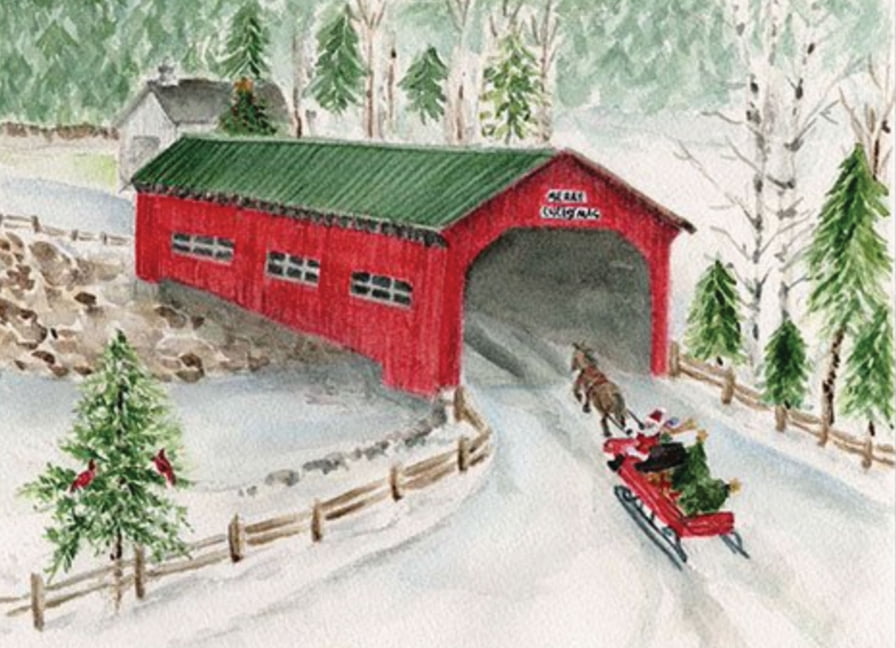 Snowy Sleigh Ride Deluxe Boxed Holiday Cards (20 Cards, 21 Self-Sealing ...