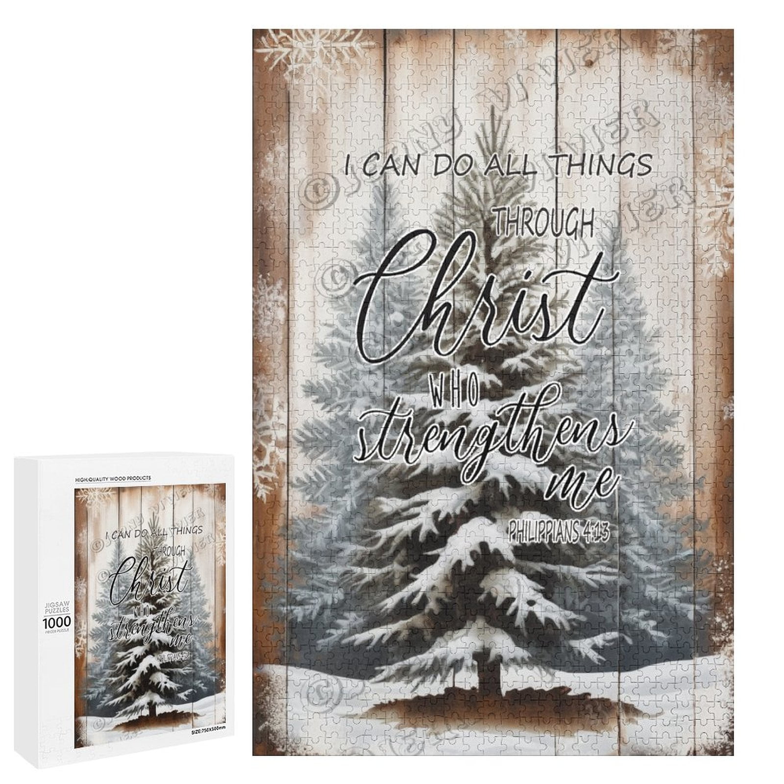 Snowy Tree Puzzle Jigsaw Puzzles for Adults 1000 Pieces, Brain ...