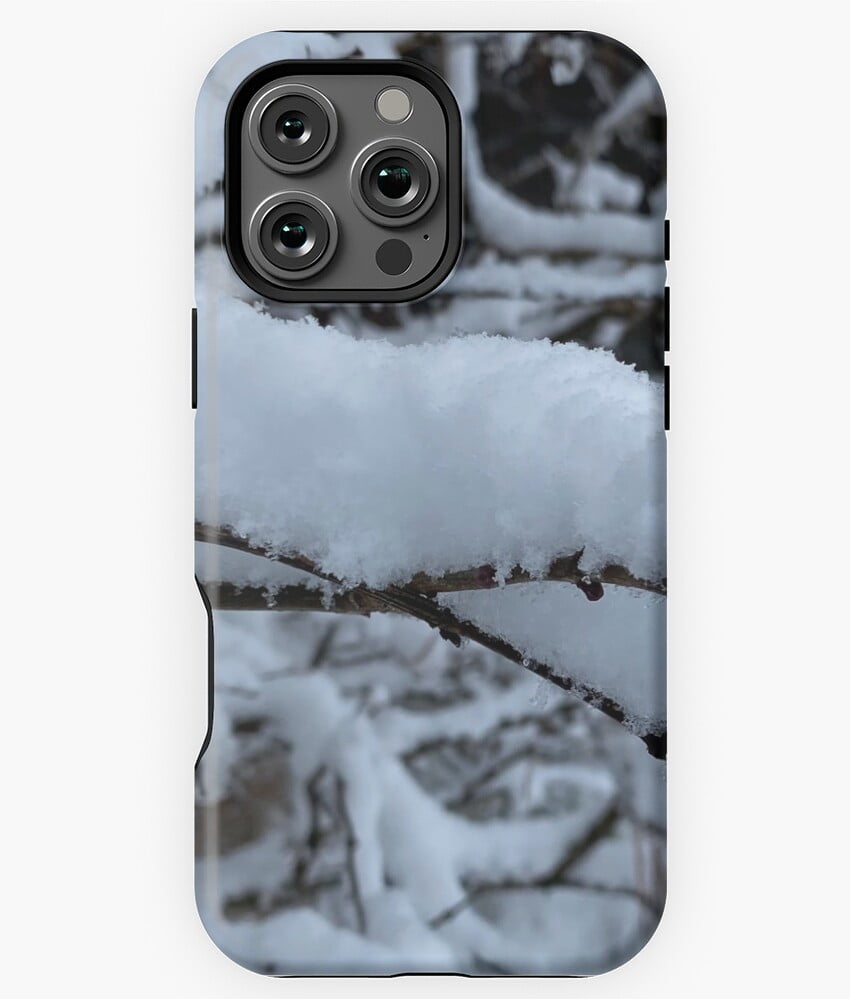 Snowy Twigs Winter Holiday Season Art Phone Case for iPhone 16 15 14 13 ...
