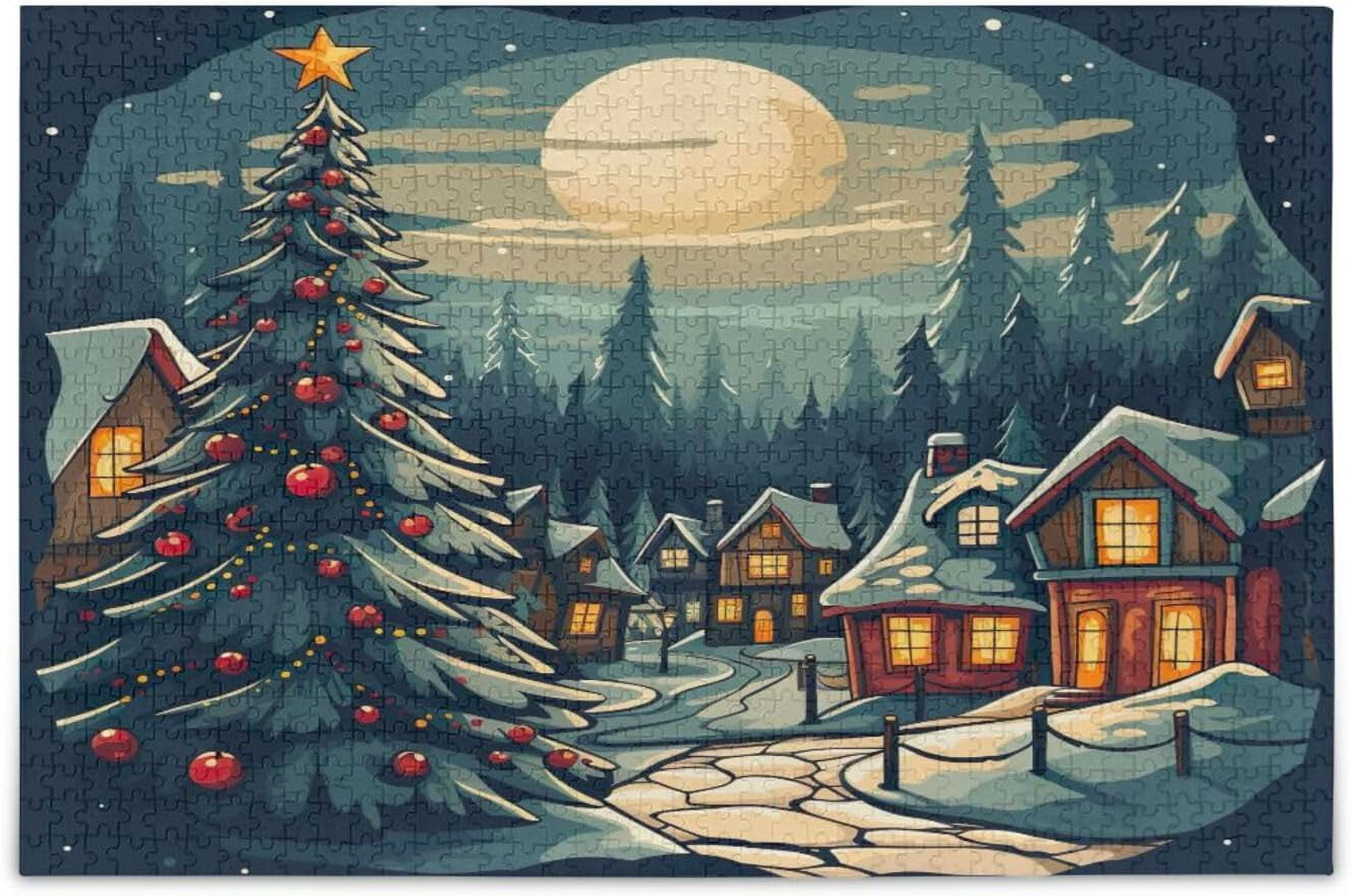 Snowy Village Jigsaw Puzzles 500 PiecesPuzzles for Adults Family Game ...