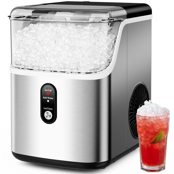 Snowyermine 35lbs/24H Nugget Ice Maker Countertop,Portable Ice Maker ...