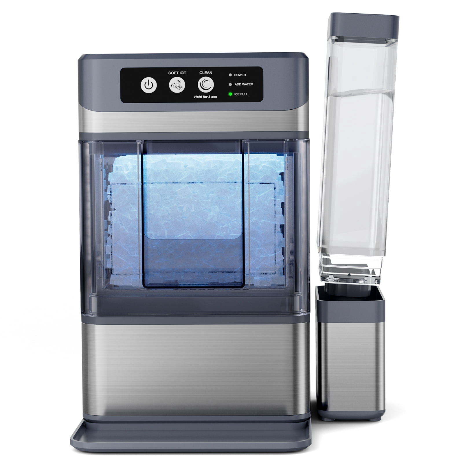Snowyermine Nugget Ice Maker Countertop with 0.8Gal Built-in Water Tank ...