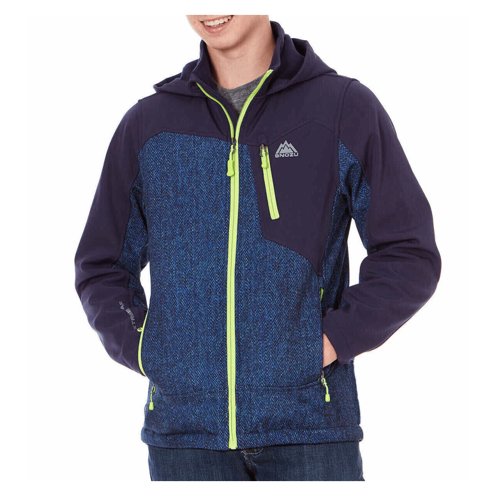 Snozu Boys' Full-Zip Hooded Jacket XS/Blue Prt/Navy - Walmart.com