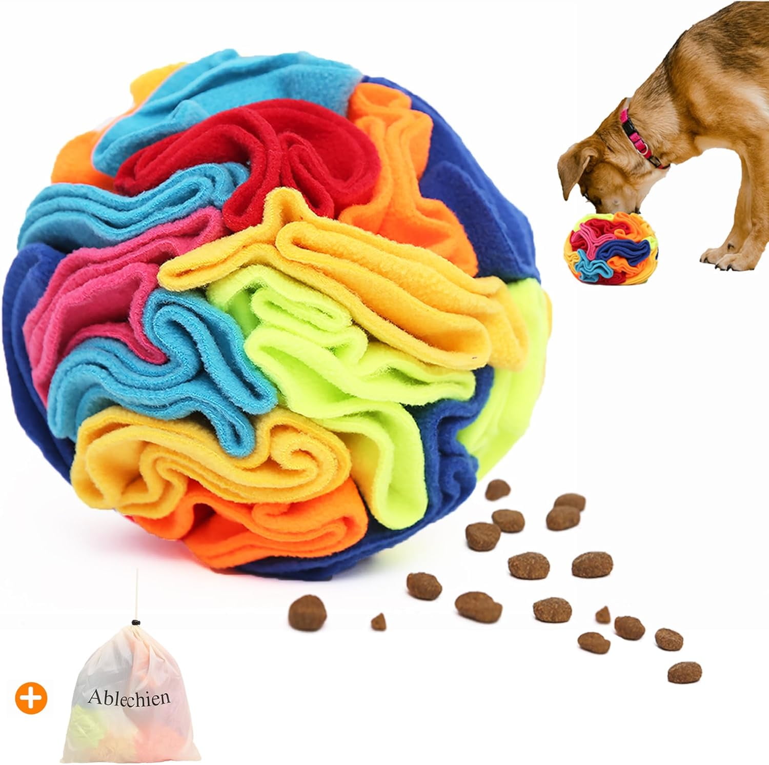 Snuffle Ball - Snuffle Ball for Dogs Large Breed, Interactive Dog Toys ...