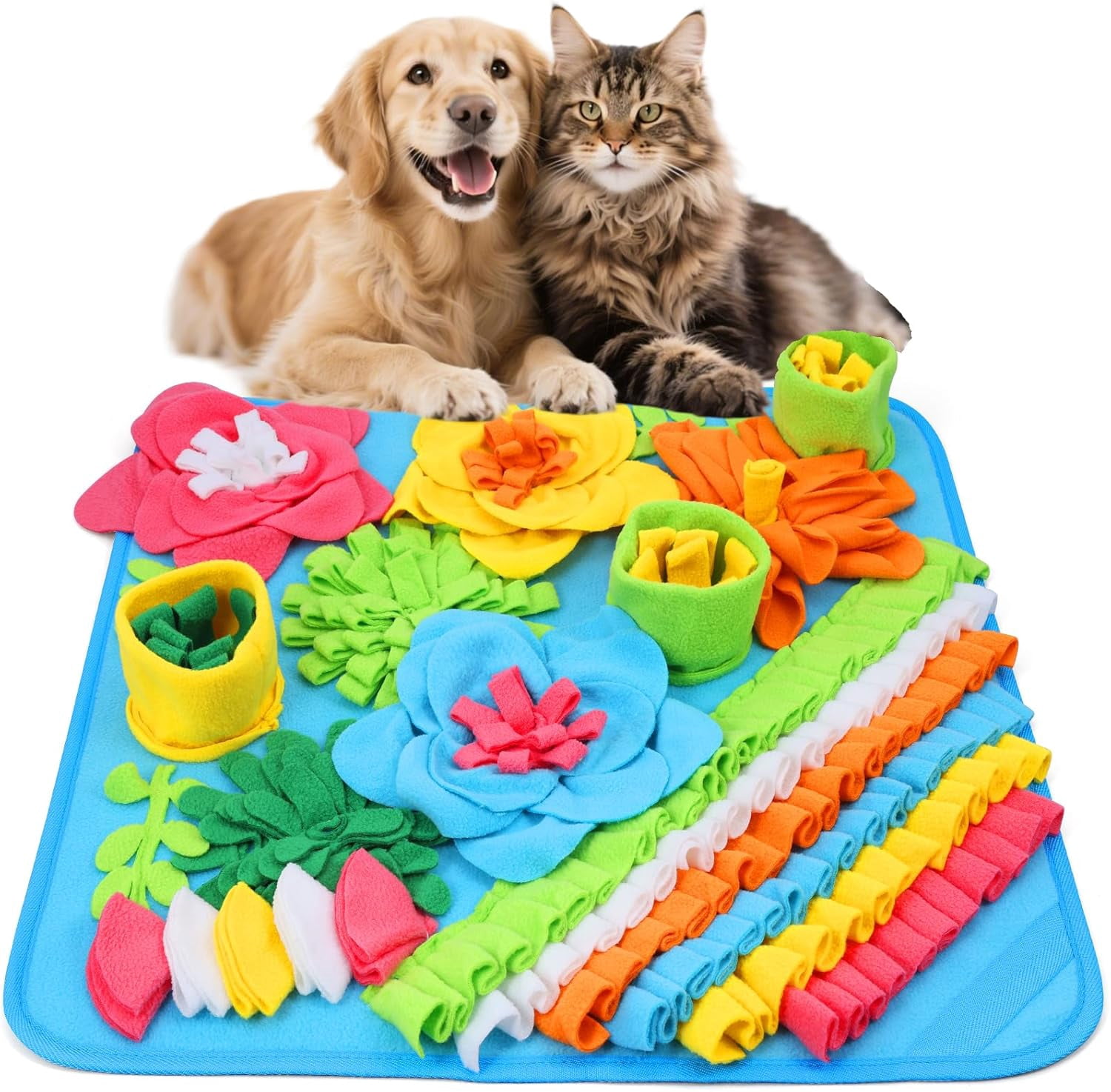 Snuffle Mat for Dogs, 20'' x 20'' Interactive Sniff Mat Smell Training ...