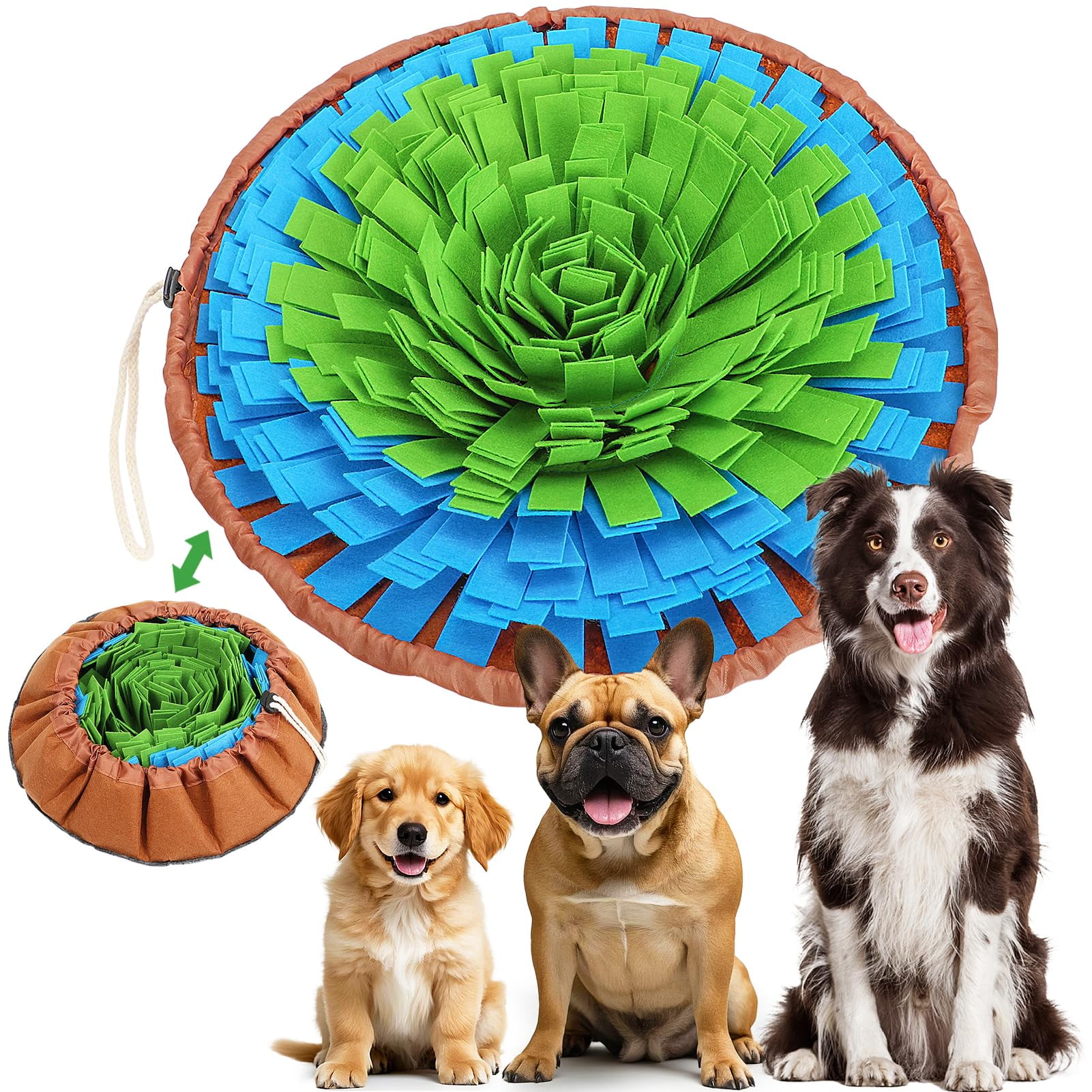 Snuffle Mat For Dogs, Adjustable Nosework Mat For Small, Medium & Large ...