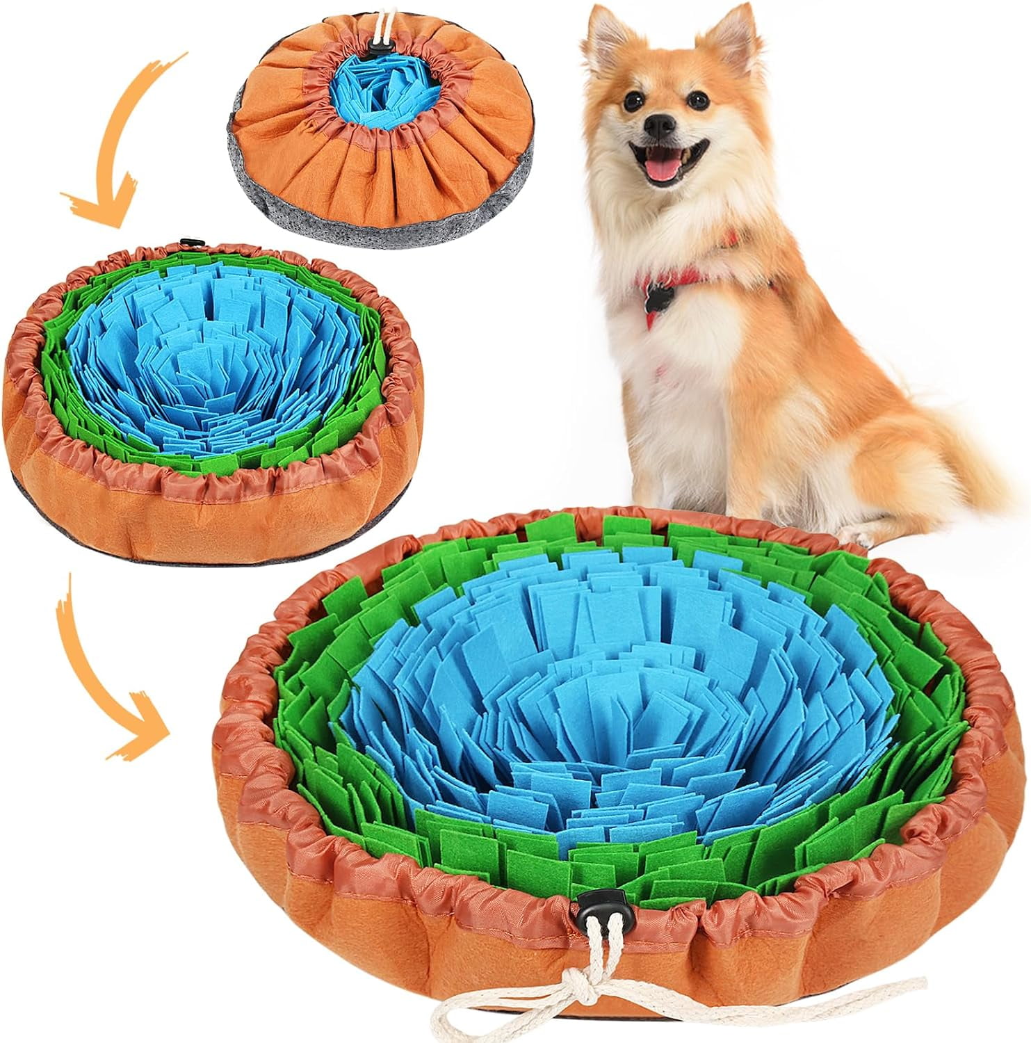 Snuffle Mat for Dogs, Adjustable Treats Feeding Mat for Slow Eating and ...