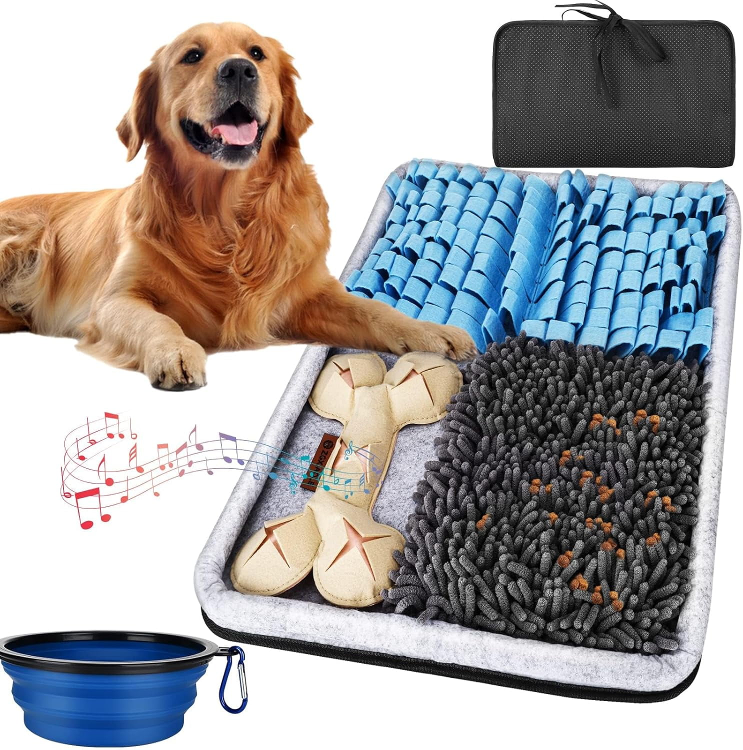 Snuffle Mat for Dogs, Interactive Feed Mat for Boredom, 17.3"×23.6" Pet ...