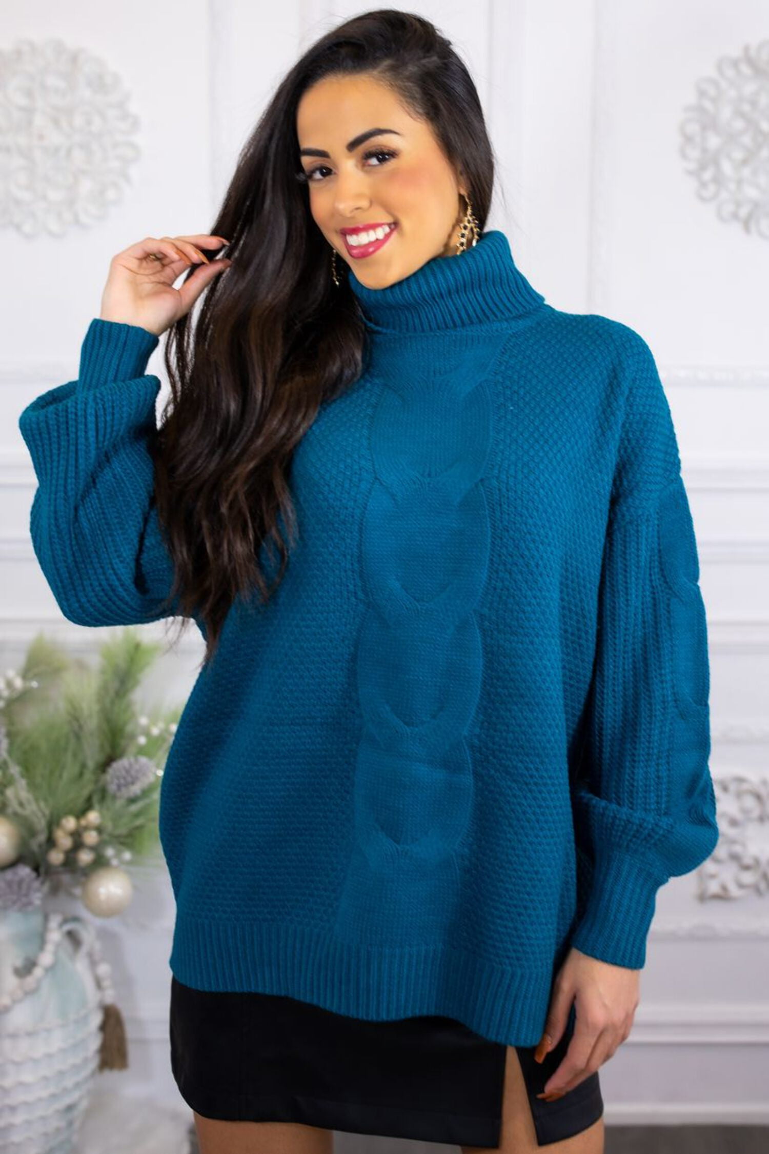 Snug A Bit Turtleneck Loose Fit Sweater - Walmart.com